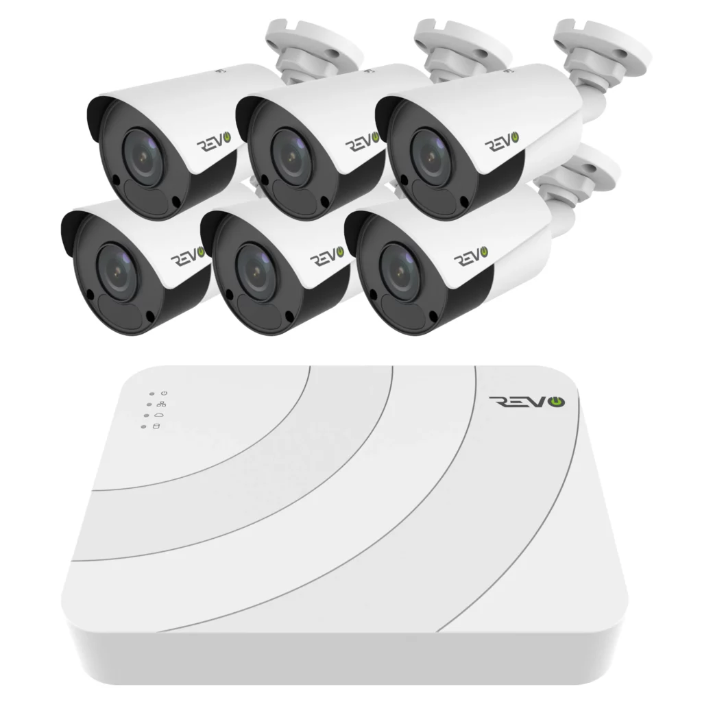 Ultra 8 Channel Surveillance System with 6 4MP IP Bullet Cameras
