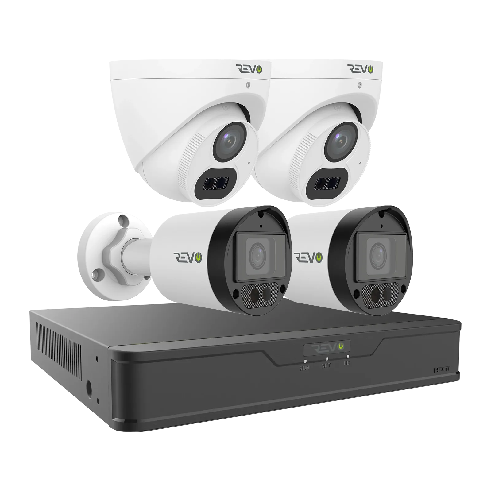 REVO ULTRA 4K Hybrid 8-Channel Surveillance System with 4x cameras, 2TB ...