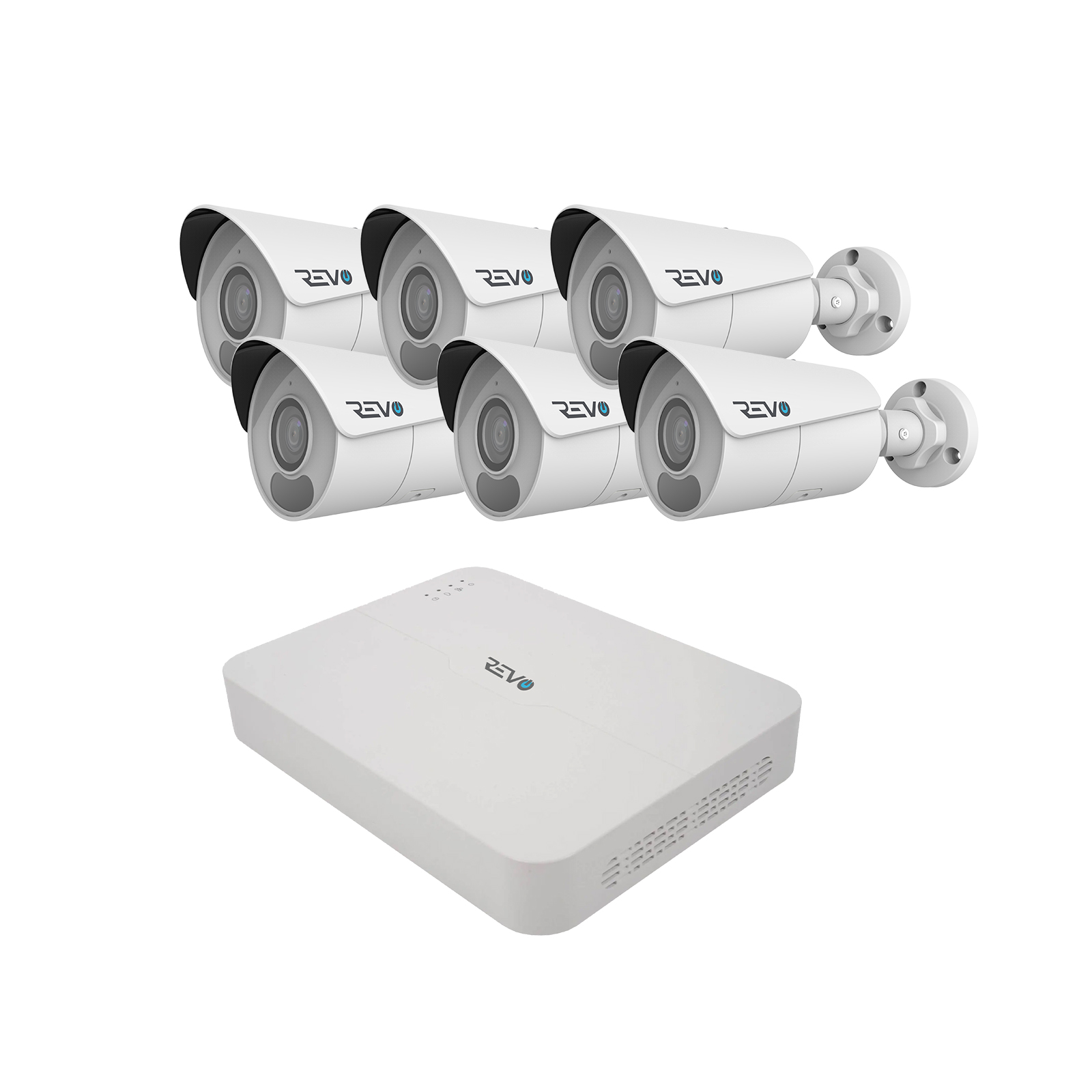 REVO ULTRA BLUE SERIES 8CH 4K PoE H.265 NVR, 2TB & 6x 4K (8 Megapixel ...